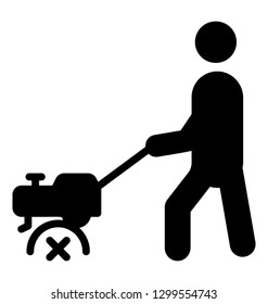 Gardner Doing Mulching Icon Design Stock Vector (Royalty Free ...