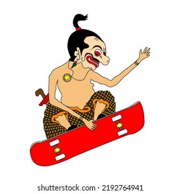 Gareng Vector Ilustration Gareng One Character Stock Vector (Royalty ...