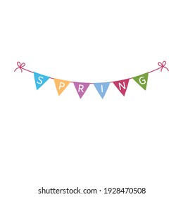 Garland Flags Spring Color Illustration Stock Vector (Royalty Free ...