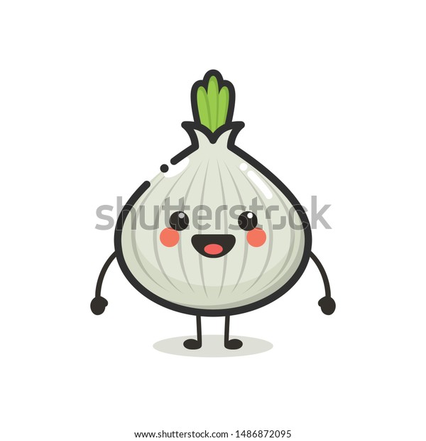 Garlic Character Mascot Fruit Vegetables Cute Stock Vector (Royalty ...
