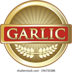 Garlic Gold Label Stock Vector (Royalty Free) 196735388 | Shutterstock
