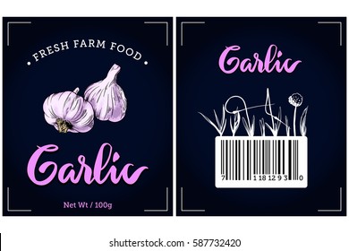 4,300 Garlic label design Images, Stock Photos & Vectors | Shutterstock