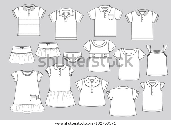 Garment Shapes 1 Stock Vector (Royalty Free) 132759371