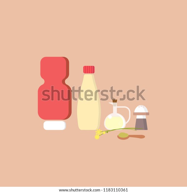 Garnish Condiments Logo Label Icon Sticker Stock Vector (Royalty Free ...