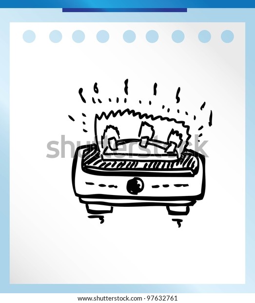 Gas Burner Doodle Cartoon Vector Illustrator Stock Vector (Royalty Free ...