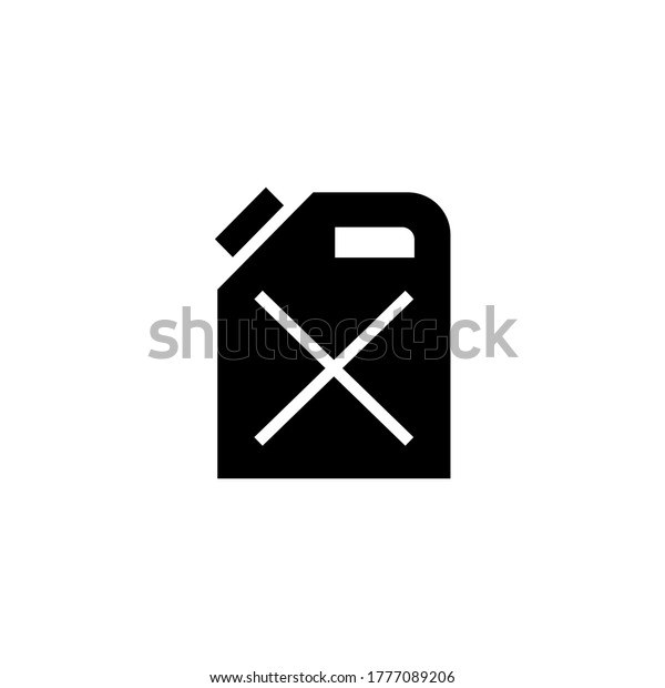 Gas Can Icon Black Flat Glyph Stock Vector (Royalty Free) 1777089206 ...