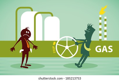 Gas Crisis Pipe Blocked Stock Vector (Royalty Free) 185213753 ...