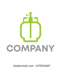 Gas Cylinder Logo Vector Design Template: เวกเตอร์สต็อก (ปลอดค่า ...
