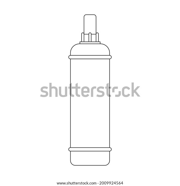 Gas Cylinder Vector Outline Icon Vector Stock Vector (Royalty Free ...