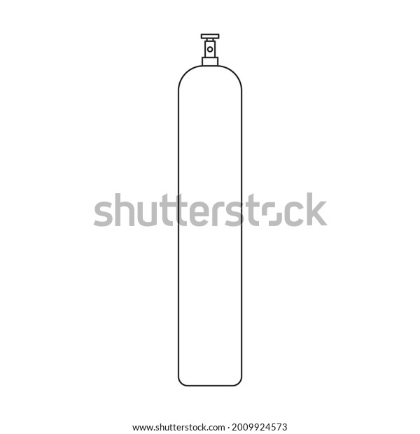 Gas Cylinder Vector Outline Icon Vector: vetor stock (livre de direitos ...