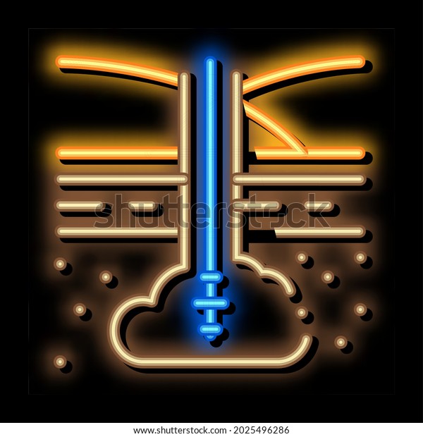 Gas Entry Into Ground Neon Light Stock Vector (Royalty Free) 2025496286 ...