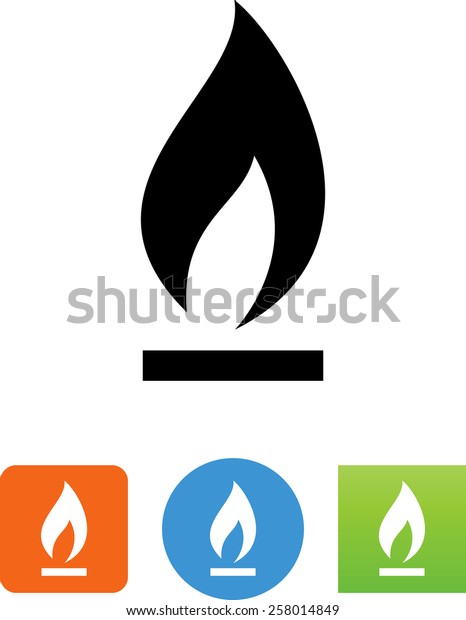 Gas Flame Burning Icon Stock Vector (Royalty Free) 258014849