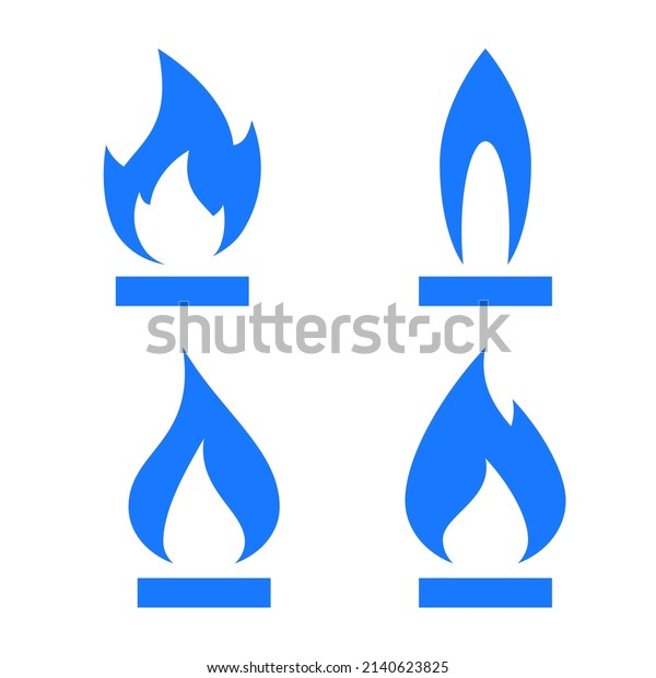 Gas Flame Symbol Icon Flat Style Stock Vector (Royalty Free) 2140623825 ...