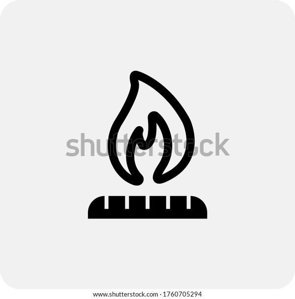Gas Flame Vector Icon Isolated Background Stock Vector (Royalty Free ...
