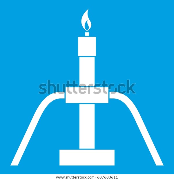 Gas Flaring Icon White Isolated On Stock Vector (Royalty Free ...