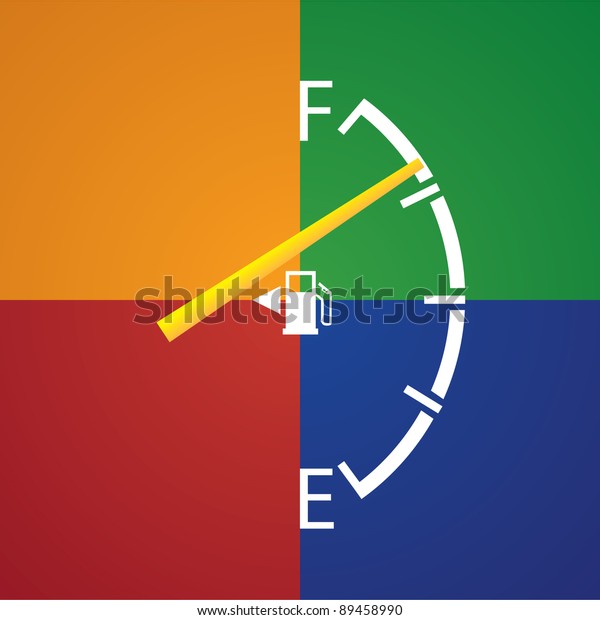 Gas Gage Isolated On Dark Multicolor Stock Vector (Royalty Free ...
