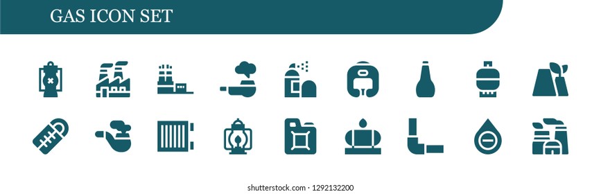 Gas Icon Set 18 Filled Gas Stock Vector (Royalty Free) 1292132200 ...