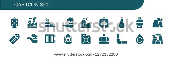 Gas Icon Set 18 Filled Gas Stock Vector (Royalty Free) 1292132200 ...