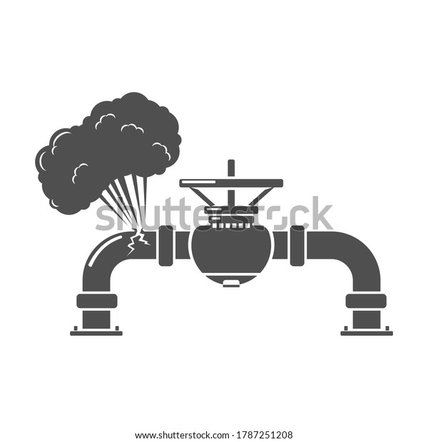 Gas Leak Pipe Icon Vector Illustration 库存矢量图（免版税）1787251208 | Shutterstock