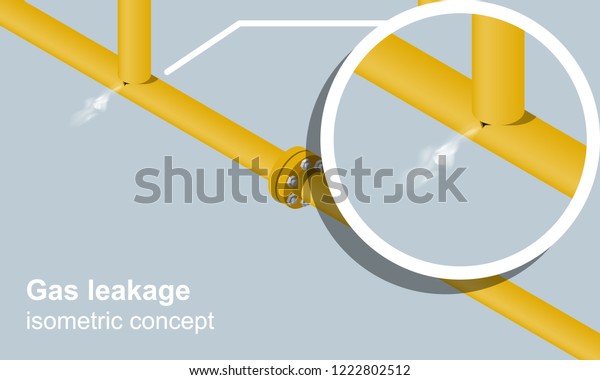 Gas Leakage Isometric Vector Illustration Stock Vector (Royalty Free ...