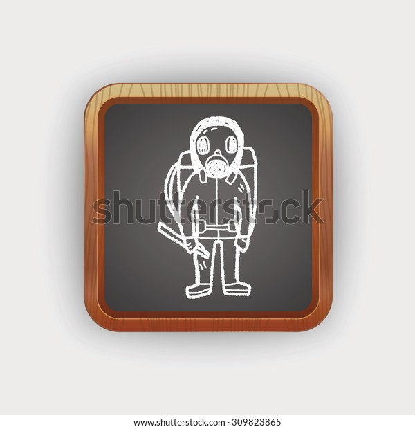 Gas Mask Doodle Stock Vector (Royalty Free) 309823865 | Shutterstock