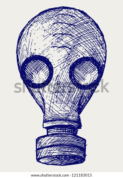 Gas Mask Doodle Style Stock Vector (Royalty Free) 121183015 | Shutterstock