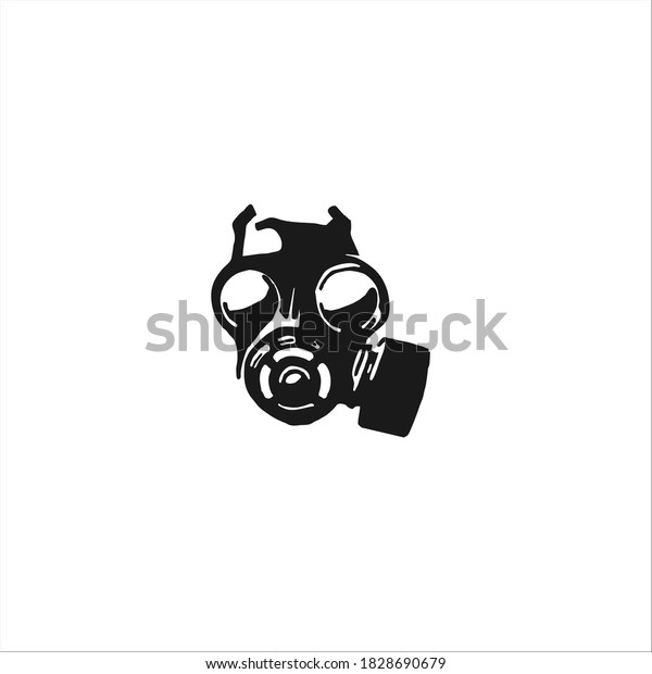 Gas Mask Symbol Logo. Vector Illustration.