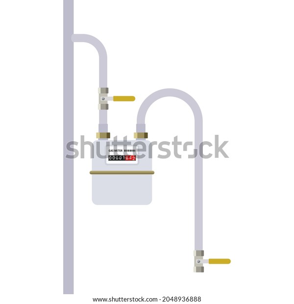 Gas Meter Connection Connection Diagram Simple Stock Vector (Royalty ...