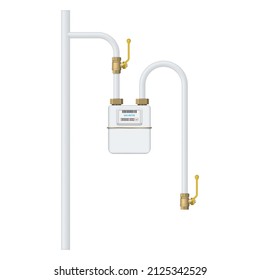 Gas Meter Connection Connection Diagram Vector Stock Vector (Royalty ...