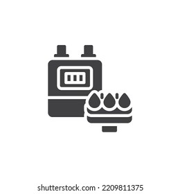 Gas Meter Vector Icon Filled Flat Stock Vector (Royalty Free ...