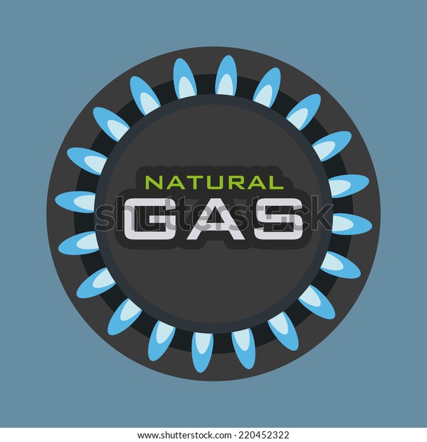 Gas Natural Graphic Design Vector Illustration Stock Vector (Royalty ...