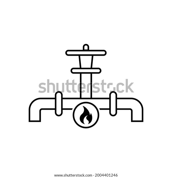 Gas Pipe Icon Installation Symbol Vector Stock Vector (Royalty Free ...