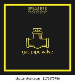 Gas Pipe Valve Sketch Vector Icon Stock Vector (Royalty Free ...