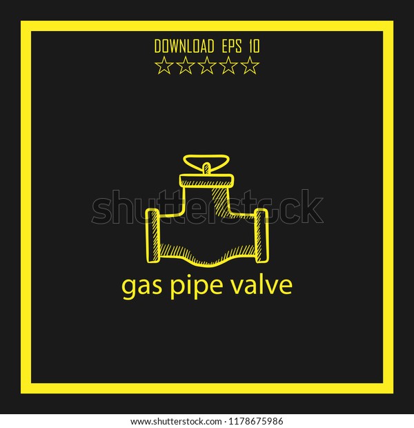Gas Pipe Valve Sketch Vector Icon Stock Vector (Royalty Free ...