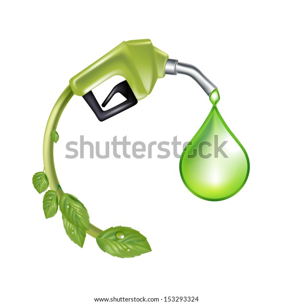 Gas Pump Nozzle Isolated On White Stock Vector (Royalty Free) 153293324 ...