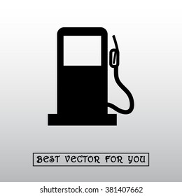Gas Pump Sign Icon Vector Illustration Stock Vector (Royalty Free ...