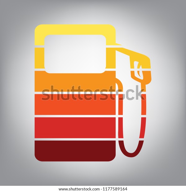 Gas Pump Sign Vector Horizontally Sliced Stock Vector (Royalty Free ...