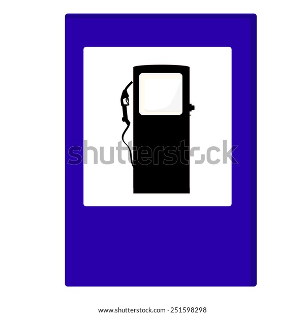 Gas Station Blue Sign Vector Icon Stock Vector (Royalty Free) 251598298 ...