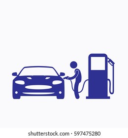 Fuel Tank Car Icon Logo Sign Stock Vector (Royalty Free) 1932403943 ...