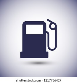 Petrol Pump Station Sign Blue Background Stock Vector (Royalty Free ...