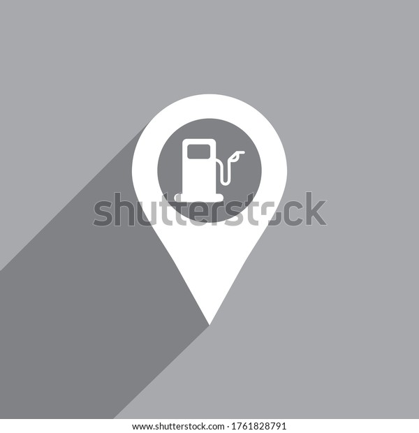 Gas Station Map Automotive Icon Vector Stock Vector (Royalty Free ...