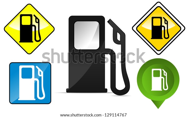 Gas Station Signs Stock Vector (Royalty Free) 129114767 | Shutterstock
