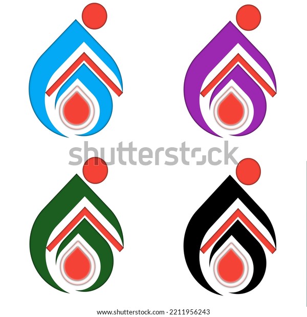 Gas Symbol Various Colors Stock Vector (Royalty Free) 2211956243 ...
