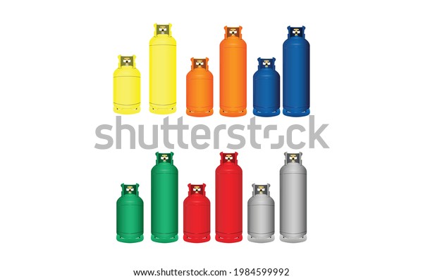 Gas Tank Balloon Isolated On White Stock Vector (Royalty Free ...