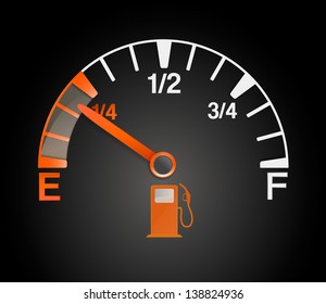 Gas Tank Empty Full Signs Stock Vector (Royalty Free) 138824936 ...