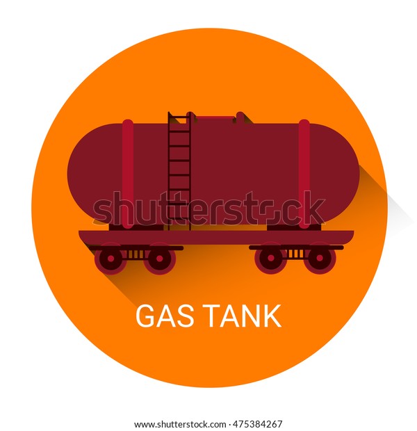 Gas Tank Icon Orange Flat Vector Stock Vector (Royalty Free) 475384267 ...