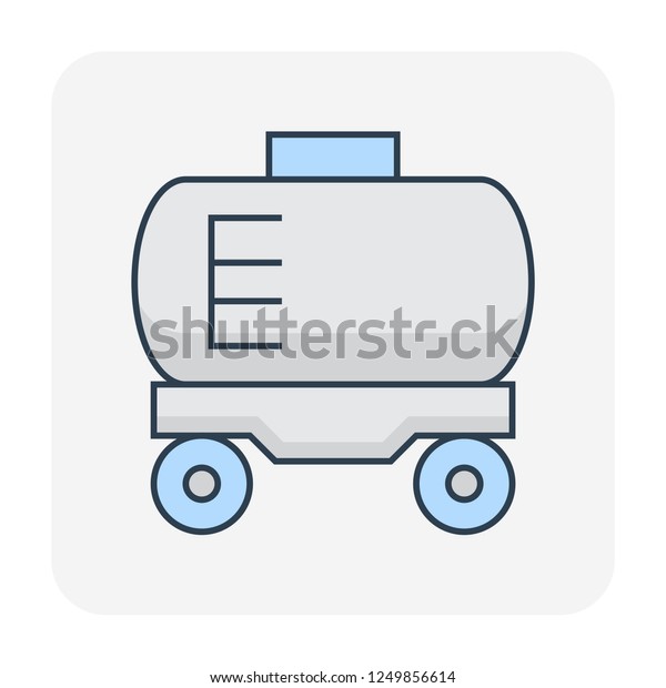 Gas Tank Storage Icon Editable Stroke Stock Vector (Royalty Free ...