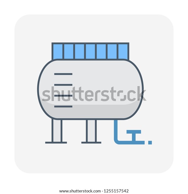 Gas Tank Storage Icon Editable Stroke Stock Vector (Royalty Free ...