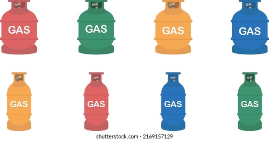 Gas Tanks All Shapes Vector Illustration Stock Vector (Royalty Free ...