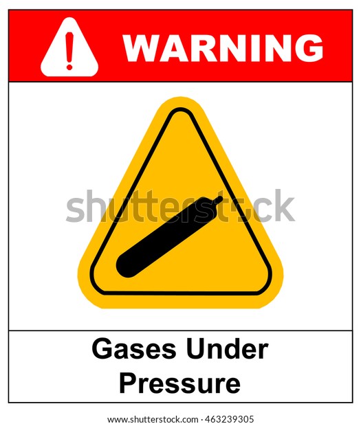 Gases Under Pressure Sign Vector Symbol Stock Vector (Royalty Free ...